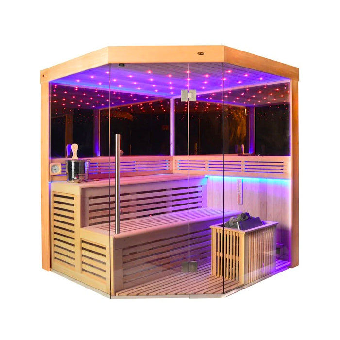 SAUNA EVOLUTION® Indoor New Exclusive Mirror Steam Sauna Glass 13 ...