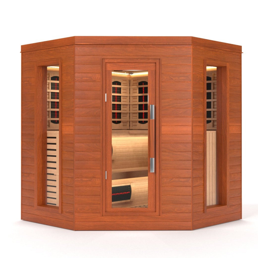 SAUNA EVOLUTION® Indoor Luxury Cabin Corner Sauna Luna - 1 — Farmhouse Kitchen and Bath