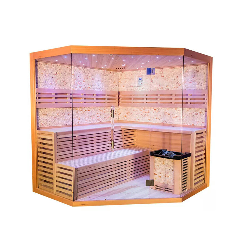 SAUNA EVOLUTION® Indoor Finland Luxury Traditional Steam Sauna Room Gl ...