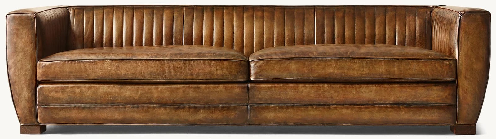 Rourke Leather Sofa — Farmhouse Kitchen and Bath