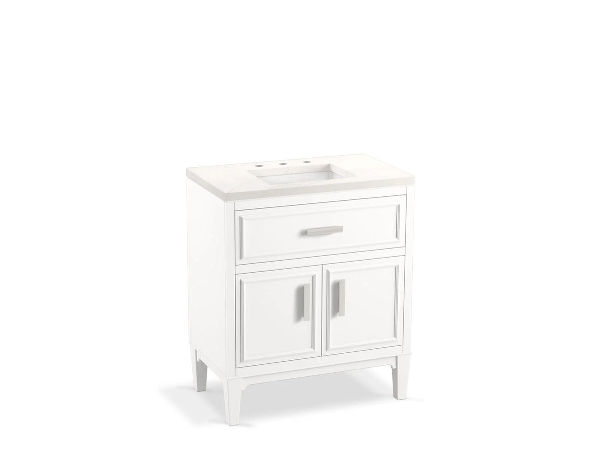 KOHLER Southerk 30" bathroom vanity cabinet, sink, quartz top K-33544 ...