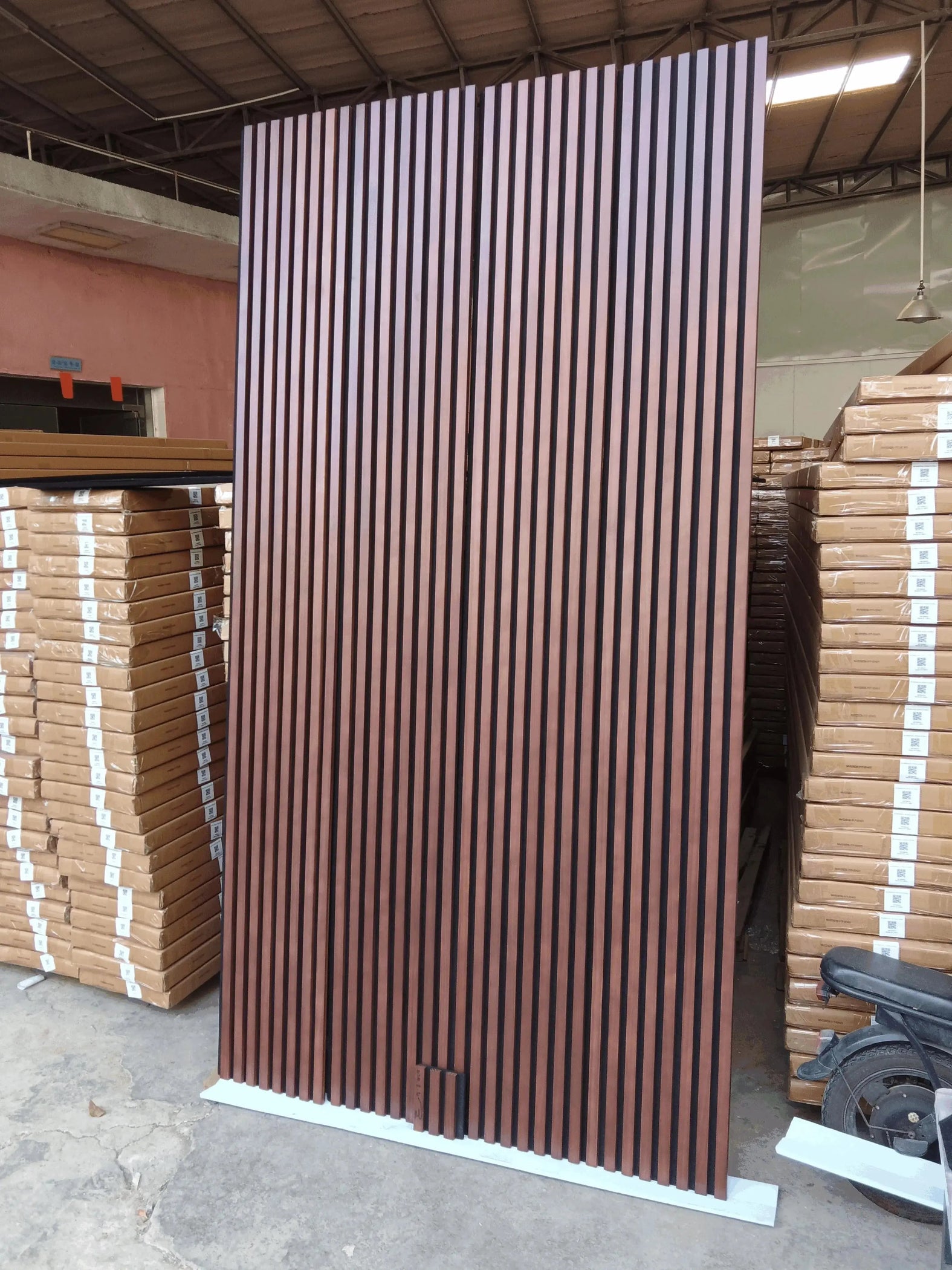 Hausvita Acoustic Solid Wood Slat Wall Panels ( 2 Panels Per Box ) -Wh ...