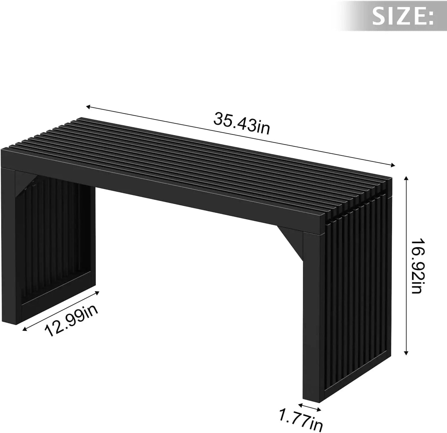 Hausvita HiKingQueens 35" Dining Bench, Indoor Wood Bench for Entryway ...