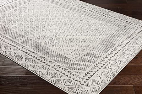 Farmhouse Weavers Melodie Boho Farmhouse Area Rug,5'3" x 7'3",Beige ...