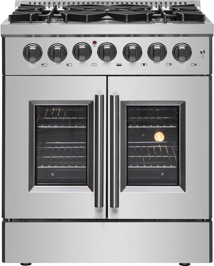 Forno Galiano 30 in. French Door Freestanding Dual Fuel Range, Gas Sto ...