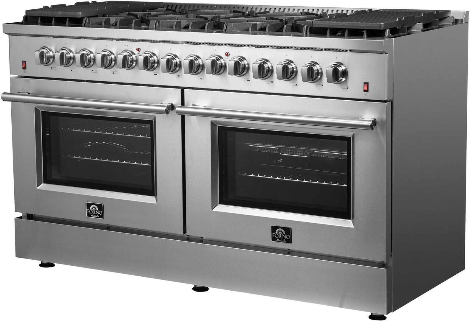 Forno Galiano - 60 in. Gold Professional Freestanding Dual Fuel Range ...