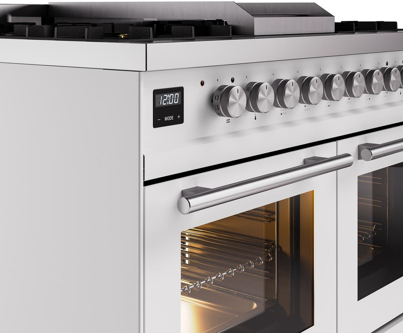 Professional Plus II 40" Dual Fuel Range in White, Trim, UPD40FWMPWH ...
