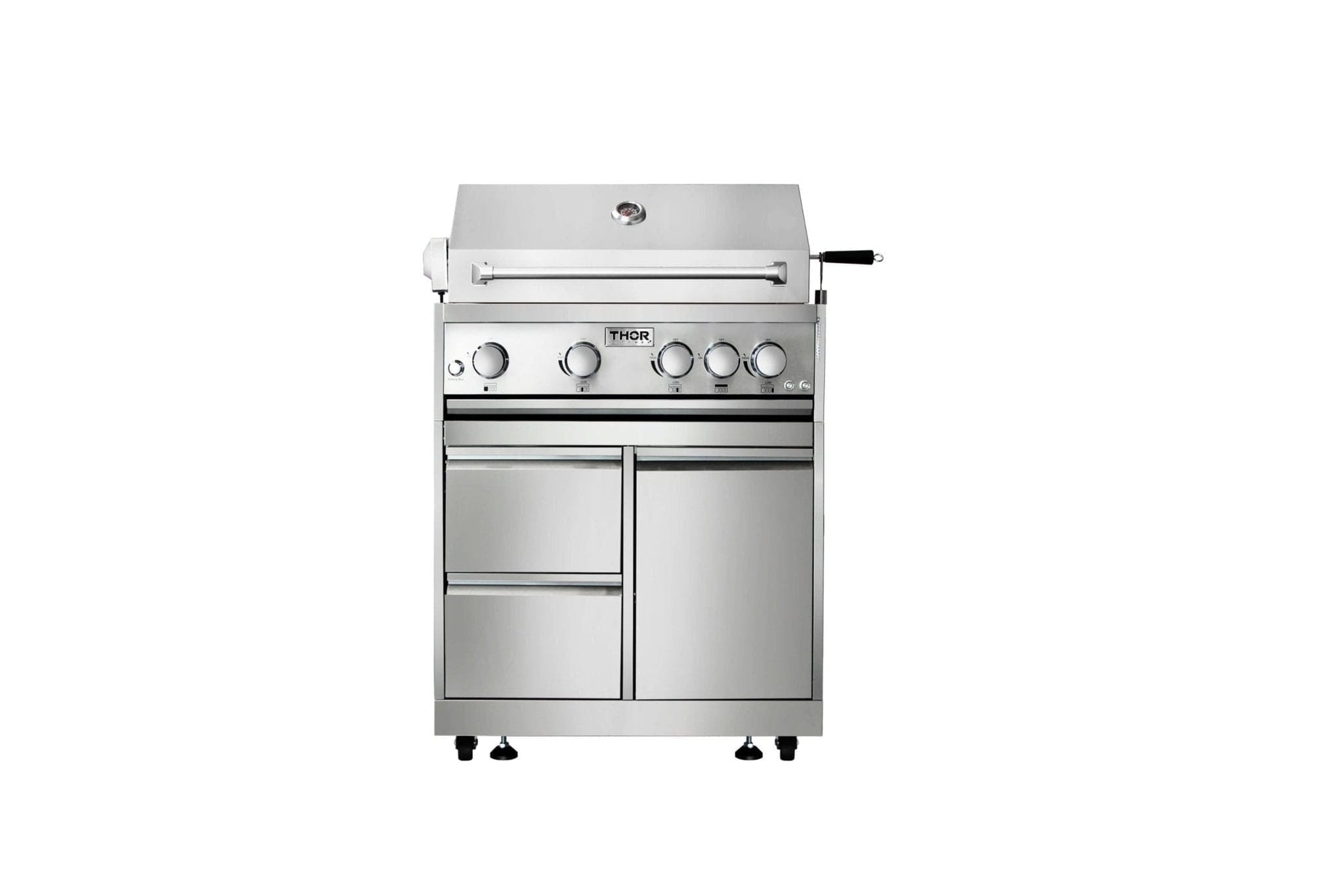 THOR 30" 4-Burner Gas BBQ Grill with Rotisserie in Stainless Steel ...