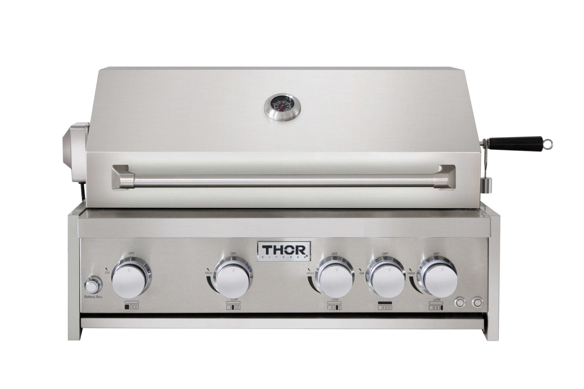 THOR 30" 4-Burner Gas BBQ Grill with Rotisserie in Stainless Steel ...