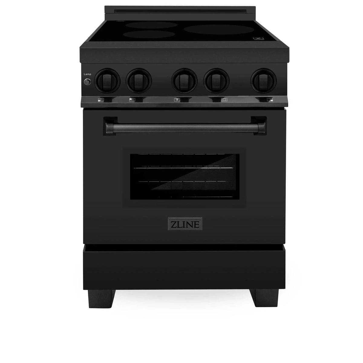 ZLINE 24" Induction Range, Electric Oven, Black Stainless RAIND-BS-24 ...