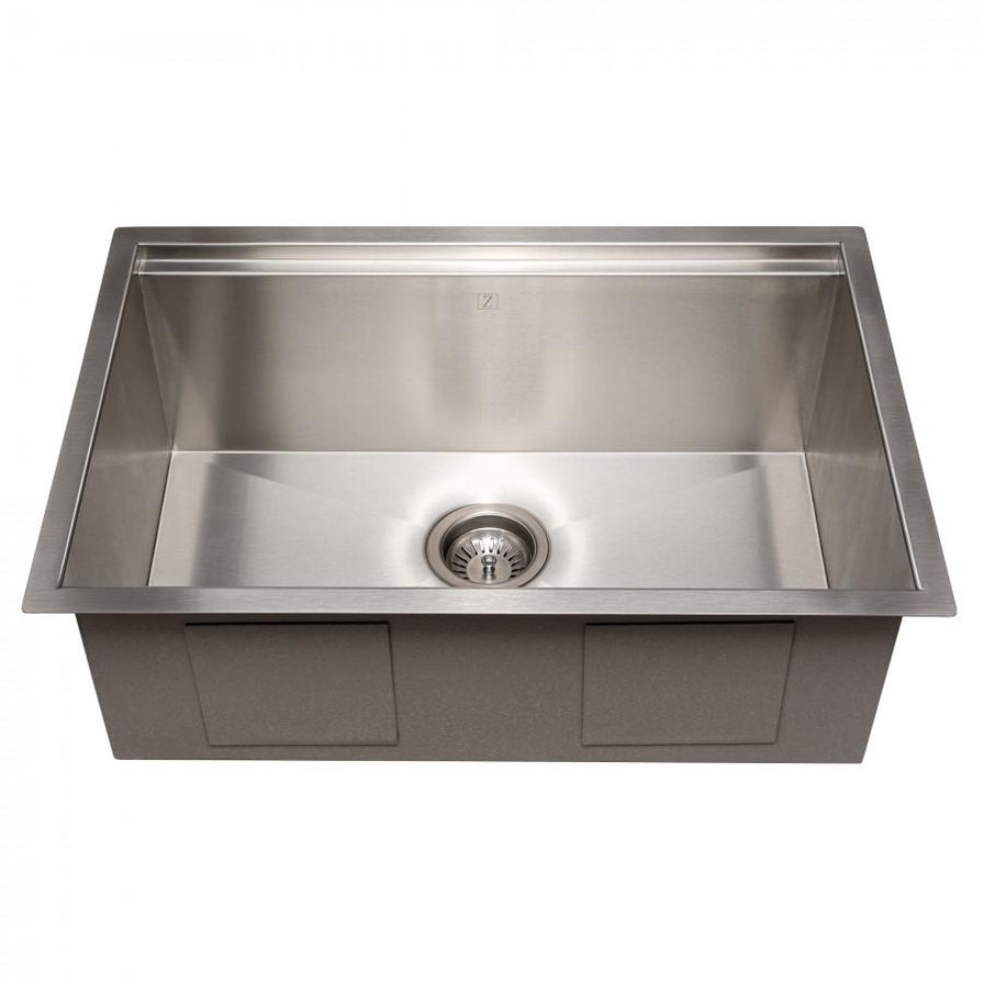 ZLINE 27" Undermount Single Bowl Ledge Sink Stainless Steel, SLS-27 ...