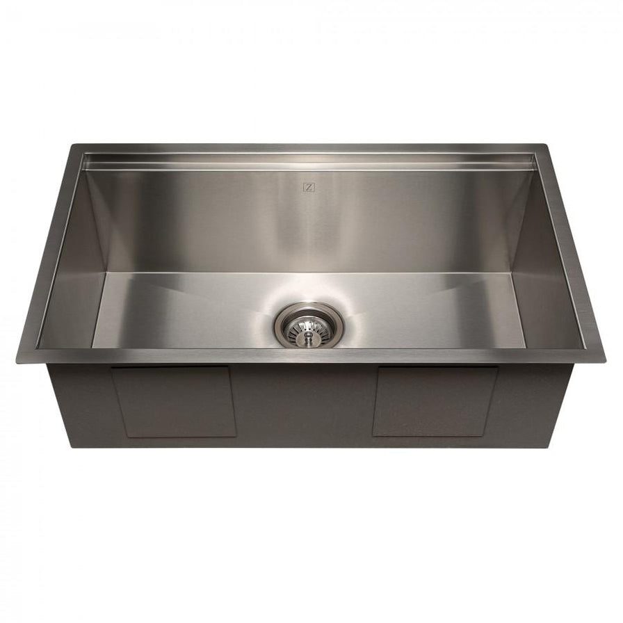 ZLINE 30" Undermount Single Bowl Ledge Sink Stainless Steel, SLS-30 ...