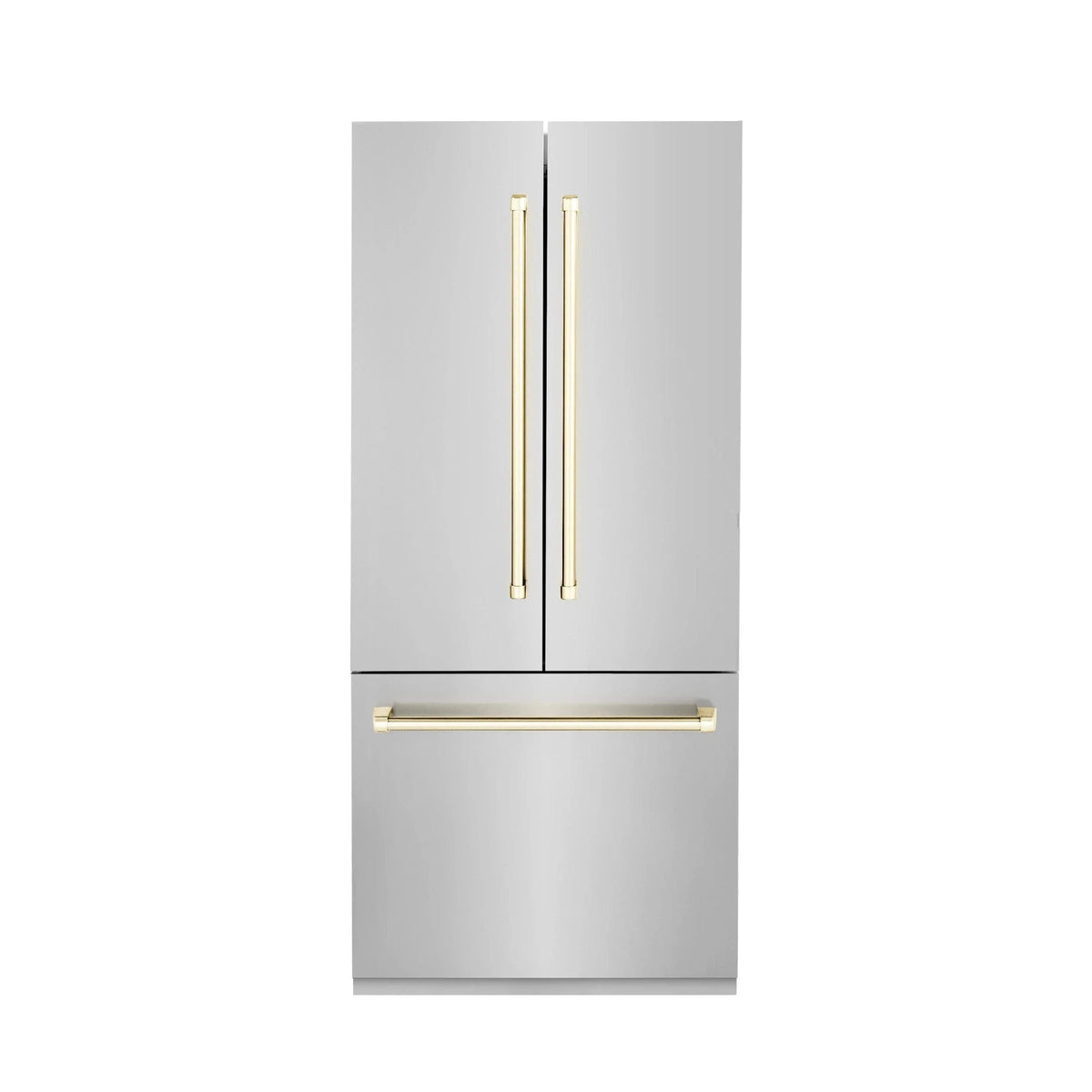 ZLINE 36” Bottom Freezer Fridge Stainless, Gold Accents RBIVZ-304-36-G ...